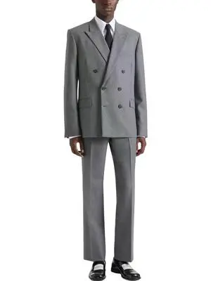 Givenchy Straight Leg Tailored Trousers In Flannel - Grey
