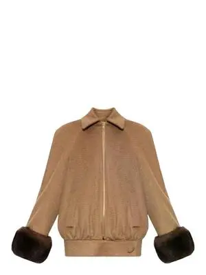 Valentino Garavani Faux-fur Camel-hair Jacket - Neutrals