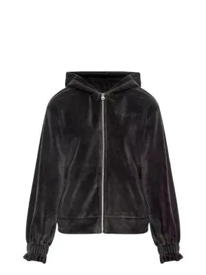 EA7 Velvet Zip-up Hoodie - Grey