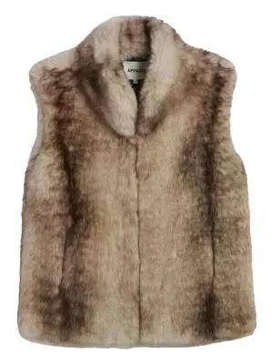 Apparis Laila Faux-fur Vest Neutrals