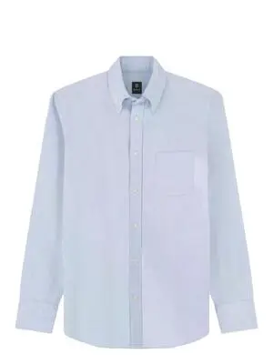 Boggi Milano Shirt In Oxford Cotton Regular Fit - Blue