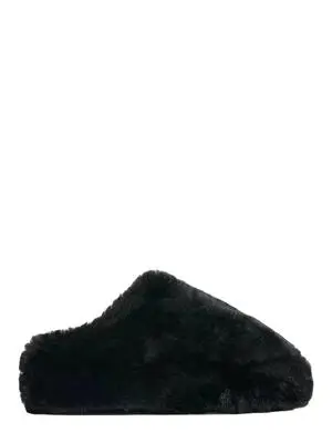 Apparis Misha Faux-fur Slippers - Black