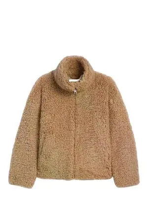Apparis Brooks Bouclette Coat - Neutrals