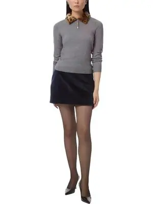 Apparis Pia Faux-fur Mini Skirt Blue