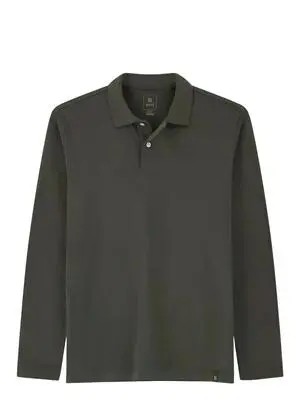 Boggi Milano Polo In Cotton Blend Jersey Caf - Green
