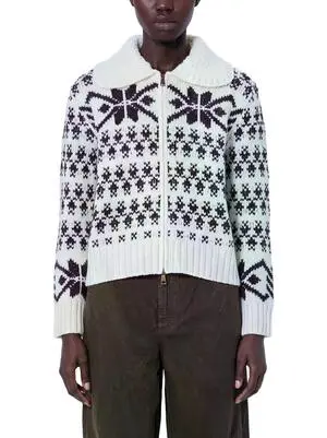 Moncler Shawl-collar Sequin-embellishment Cardigan - Neutrals