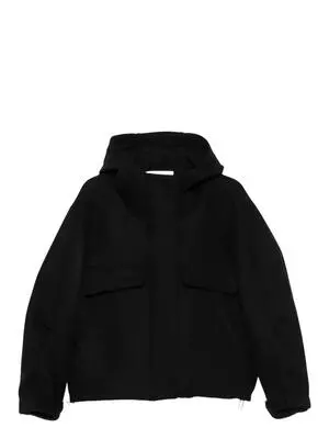 TELA Hooded Zip-up Jacket - Black