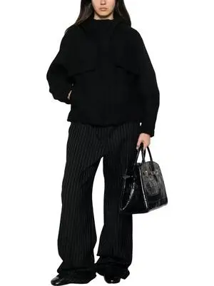 TELA Hooded Zip-up Jacket - Black