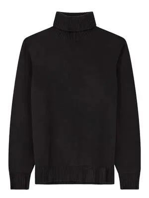 Boggi Milano Turtleneck Jumper In Extrafine Merino Wool - Brown