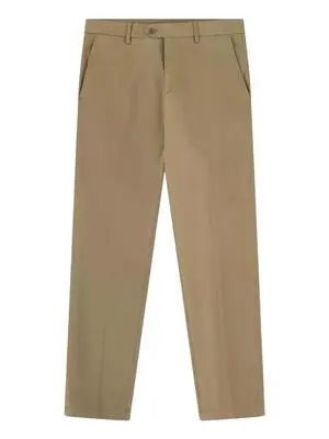 Boggi Milano Trousers In Stretch-cotton Tencel® Modal - Neutrals