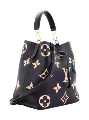 LOUIS VUITTON Neonoe Handbag Bicolor Monogram Empreinte Giant Mm Bucket Bag - Black
