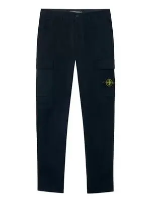Stone Island 3100032 Stretch Organic Cotton Twill Cargo Trousers - Blue