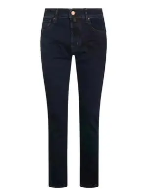 JACOB COHЁN Logo-patch Slim-fit Jeans - Blue