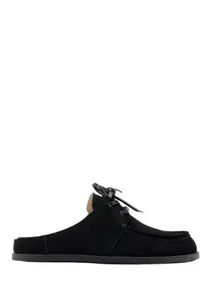Good News Kindlin Lace-up Suede Mules Black