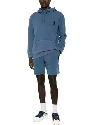 Moschino Logo-embroidered Track Shorts - Blue