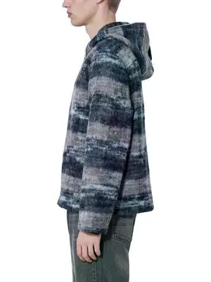 Our Legacy Striped Zip-up Hoodie - Grey