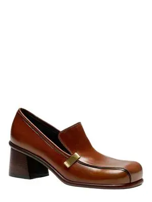 Proenza Schouler Esme Loafers In Nappa Latex Brown