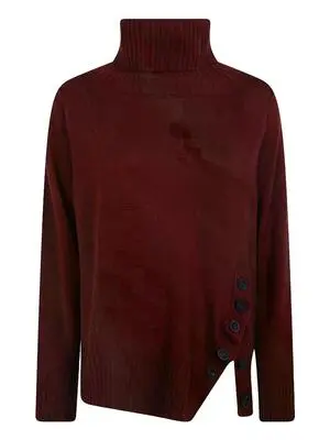 PIERANTONIOGASPARI Button-detail Roll-neck Sweater - Red