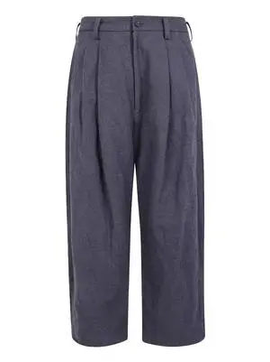 ZIGGY CHEN Pleated Wide-leg Trousers - Grey