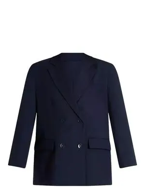 VICOLO Giacca Doppiopetto Double-breasted Oversized Blazer - Blue