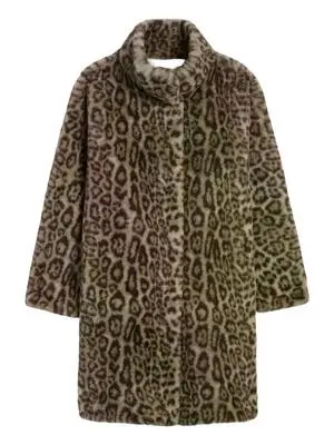 Apparis Blair Leopard-print Faux-fur Coat - Neutrals