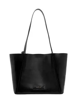 THE BRIDGE Icons Leather Shoulder Bag Black