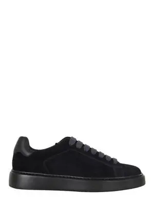 DOUCAL'S Suede Leather-trim Sneakers - Blue