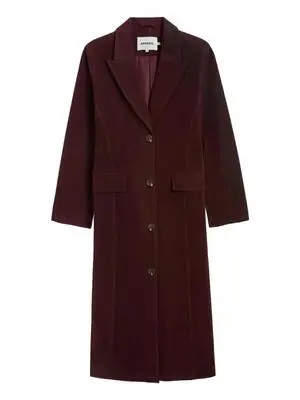 APPARIS Lauren Faux-suede Button-up Single-breasted Coat