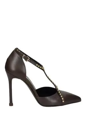 ALBANO Stud-embellished T-bar Pumps