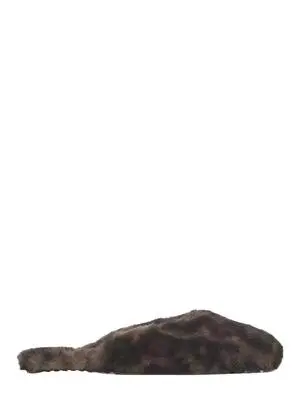 APPARIS Demi Leopard-print Faux-fur Slippers