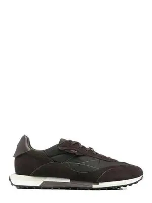 GHOUD VENICE Suede-panelled Sneakers - Brown