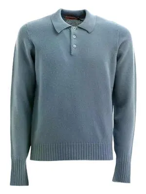 DRUMOHR Polo-collar Knitted Sweater - Blue