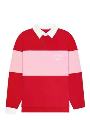 Givenchy Bicolor Polo In Cotton With Paris Embroidery - Red
