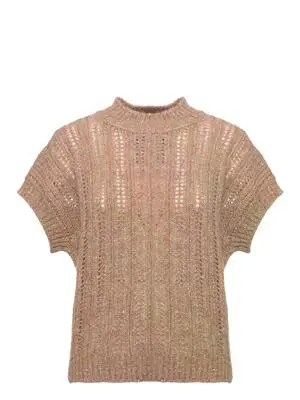 Peserico Open-knit Sweater Neutrals