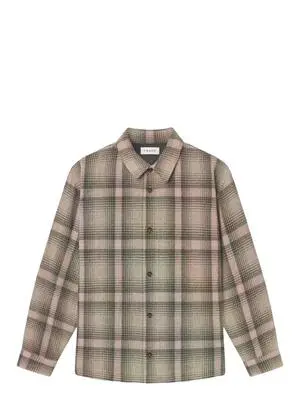 FRAME Check-pattern Button-up Shirt - Brown