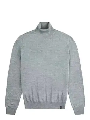 FAY Roll-neck Wool Sweater Grey