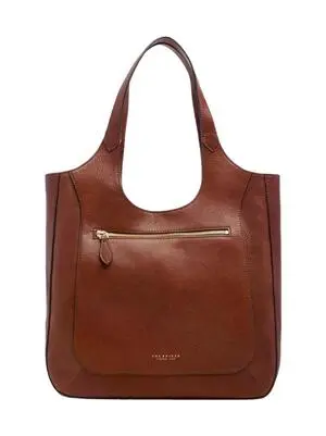 THE BRIDGE Leather Shoulder Bag - Brown