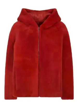 YVES SALOMON Hooded Shearling Jacket