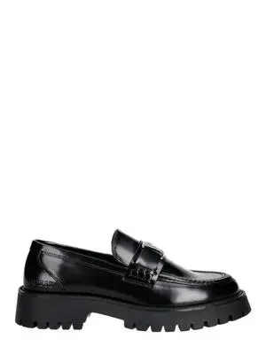 Guess Logo-plaque Lug-sole Loafers - Black