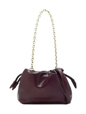 Studio Amelia Alexandra Petite Drawstring Clutch Bag - Red