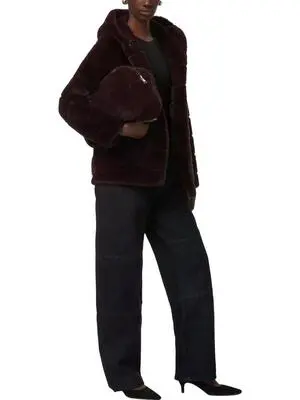 Apparis Goldy Faux-fur Hooded Coat - Red