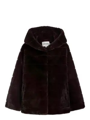 Apparis Goldy Faux-fur Hooded Coat - Red