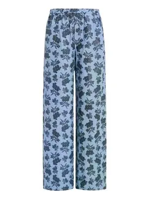 MARKARIAN Ila Floral-print Trousers - Blue