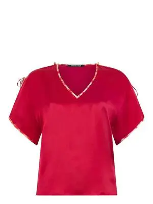 ROBERTO CAVALLI Tie-detail Silk Top