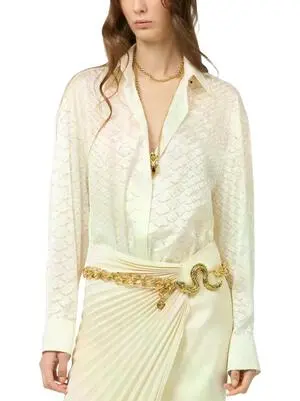 ROBERTO CAVALLI Serpentine Print Shirt