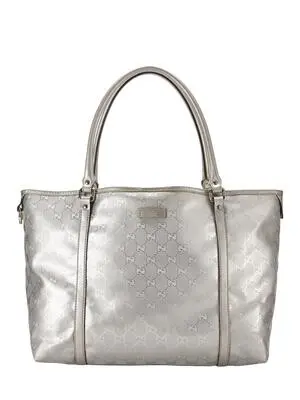 Gucci Gg Imprime Supreme Joy Tote - Silver