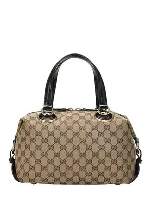 GUCCI Black Original Gg Canvas Full Moon Boston Small