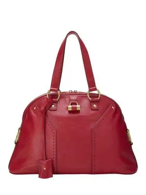 Saint Laurent Red Leather Muse Large Red