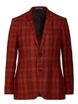CC COLLECTION CORNELIANI Blazer Size Linen - Rust