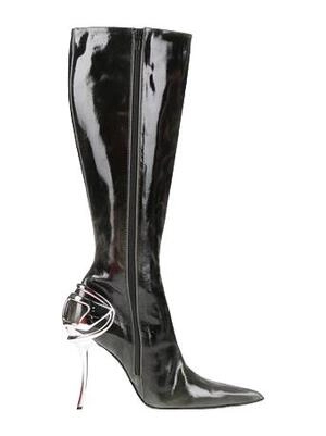 DIESEL® Woman Boot Grey Size 7.5 Leather